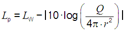Sound power level SWL and sound pressure level SPL distance compare ...