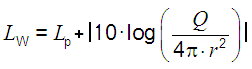 Sound power level SWL and sound pressure level SPL distance compare ...